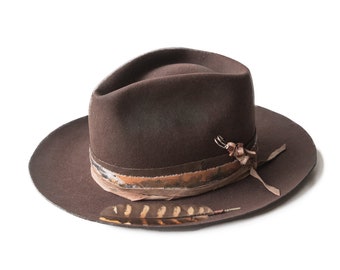 Distressed Fedora Hat | Etsy