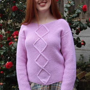 Diamond Sweater Hand Knitting Pattern - Etsy