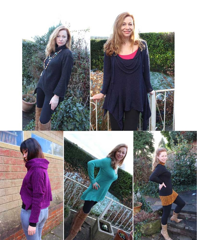 Machine Knitting Patterns: Designer Knitwear - Winter Collection 1 - Etsy