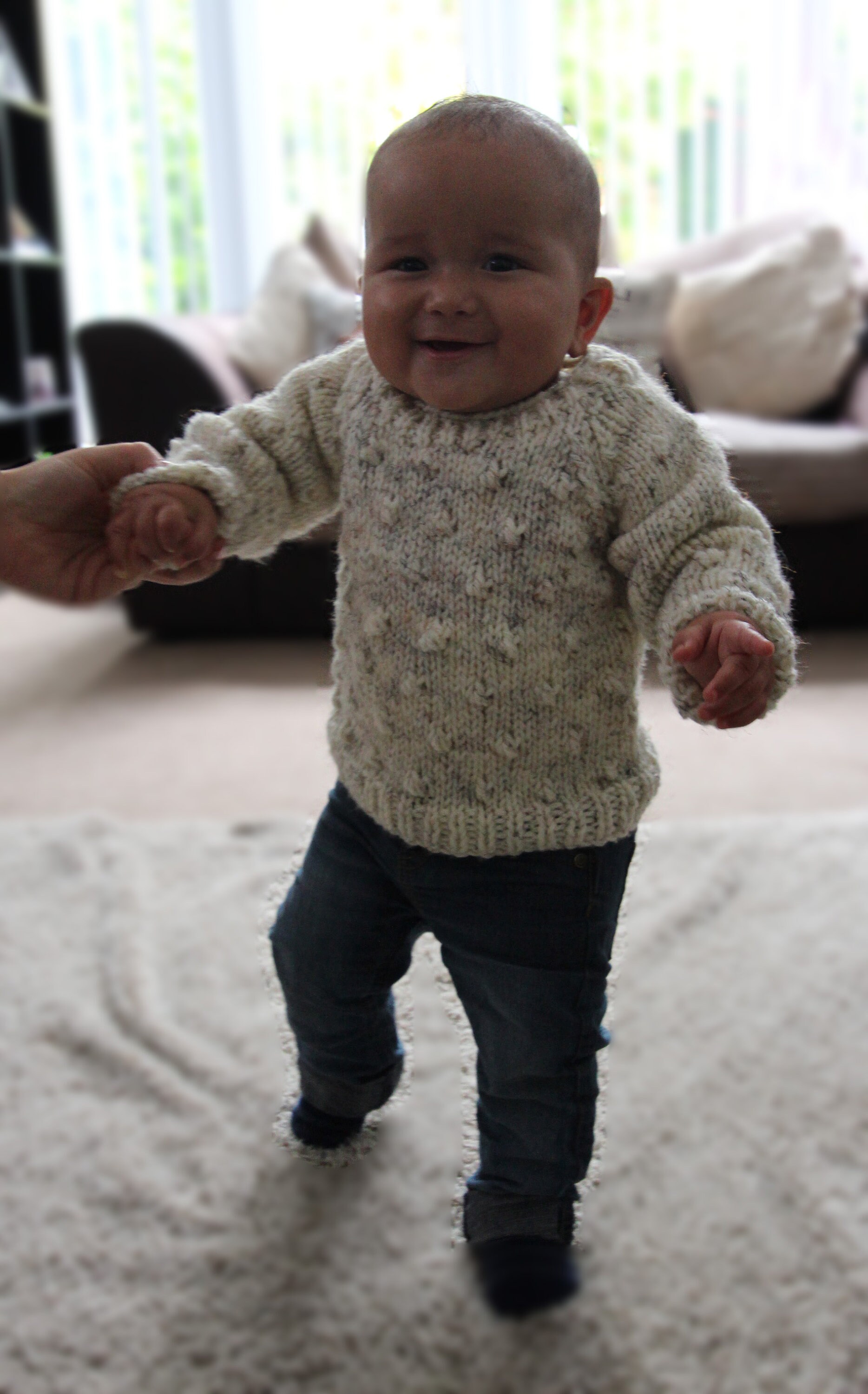 Bobble Sweater Hand Knitting Pattern - Etsy