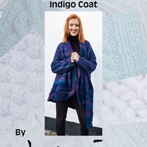 Indigo Coat Hand Knitting Pattern - Etsy