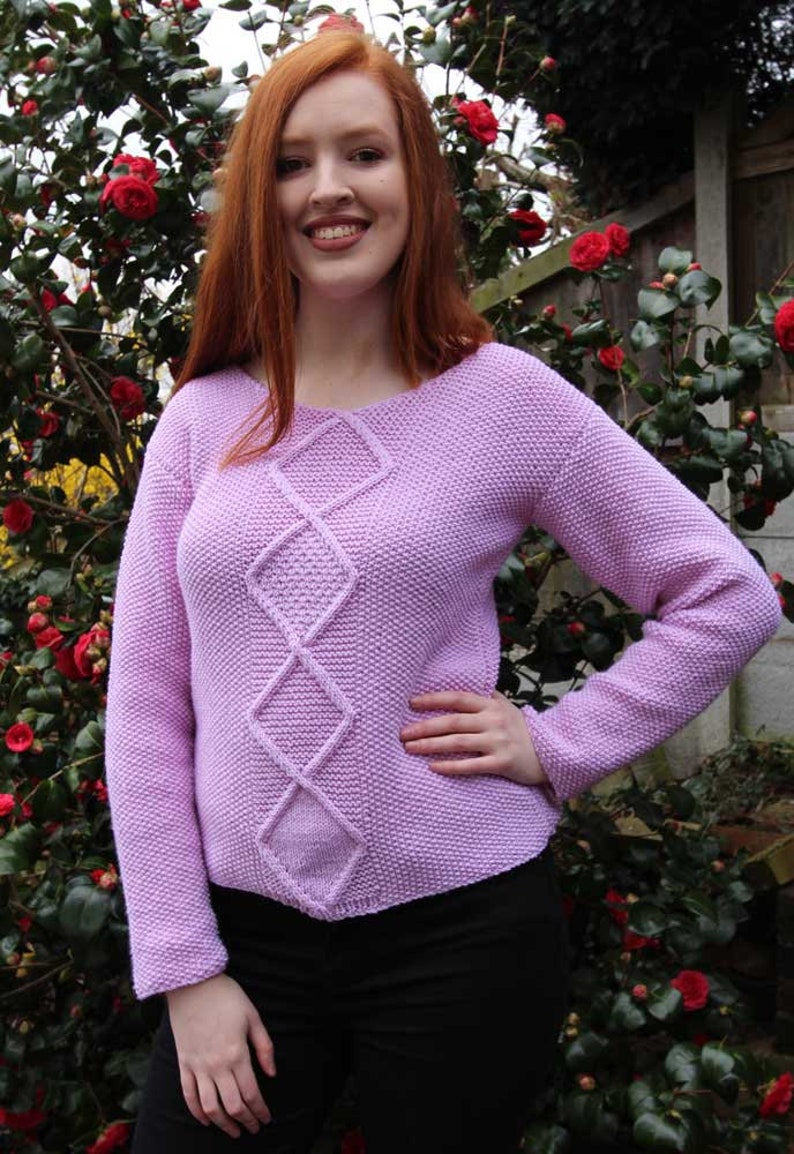 Diamond Sweater Hand Knitting Pattern - Etsy