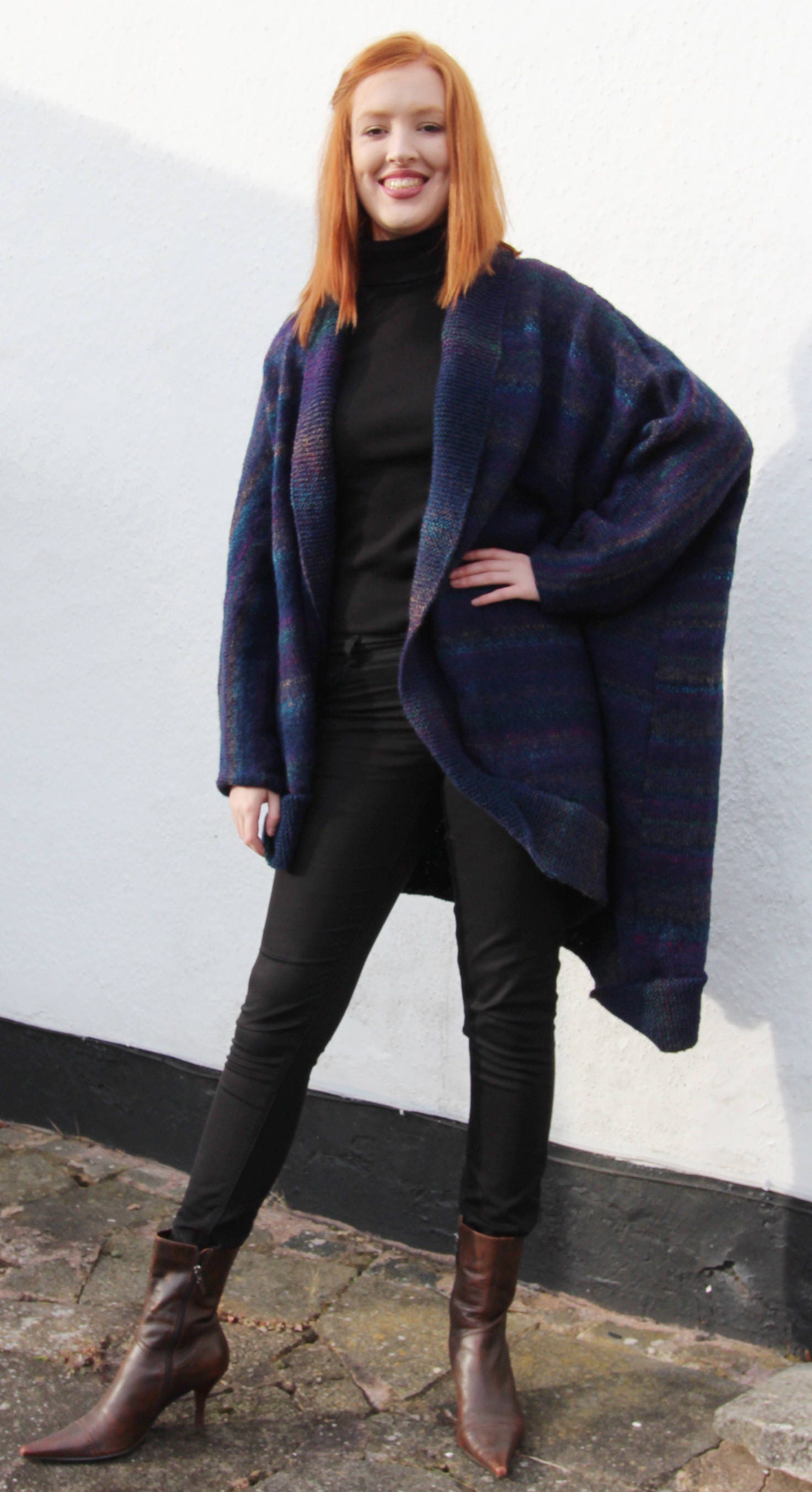 Indigo Coat Hand Knitting Pattern - Etsy