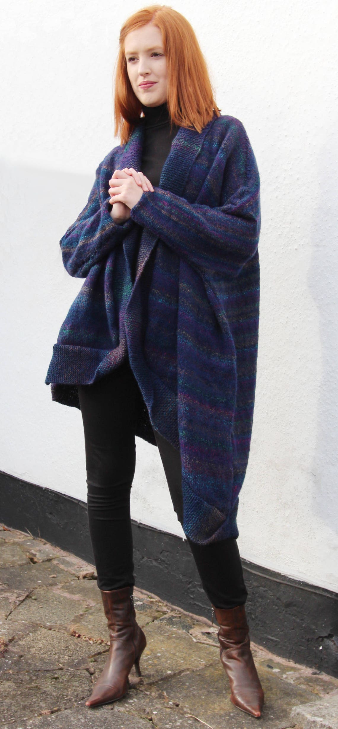 Indigo Coat Hand Knitting Pattern - Etsy