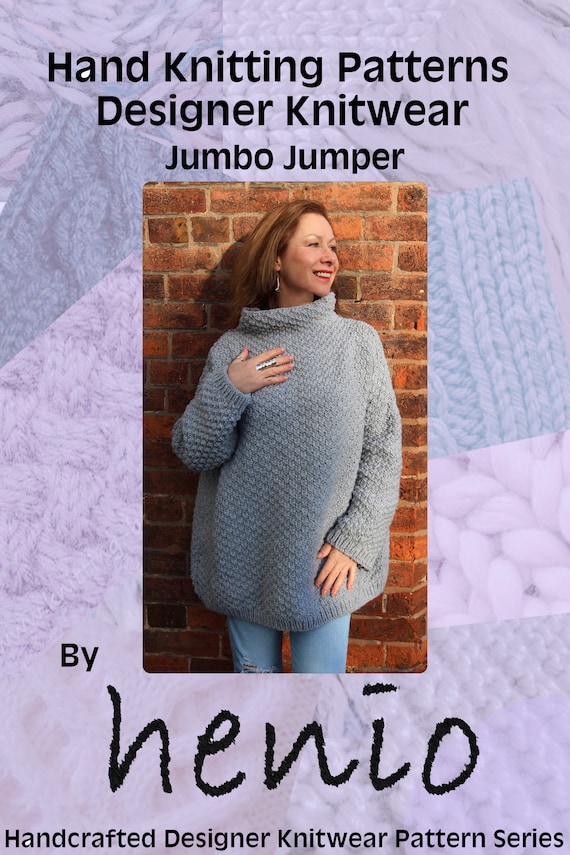 Jumbo Jumper Hand Knitting Pattern - Etsy