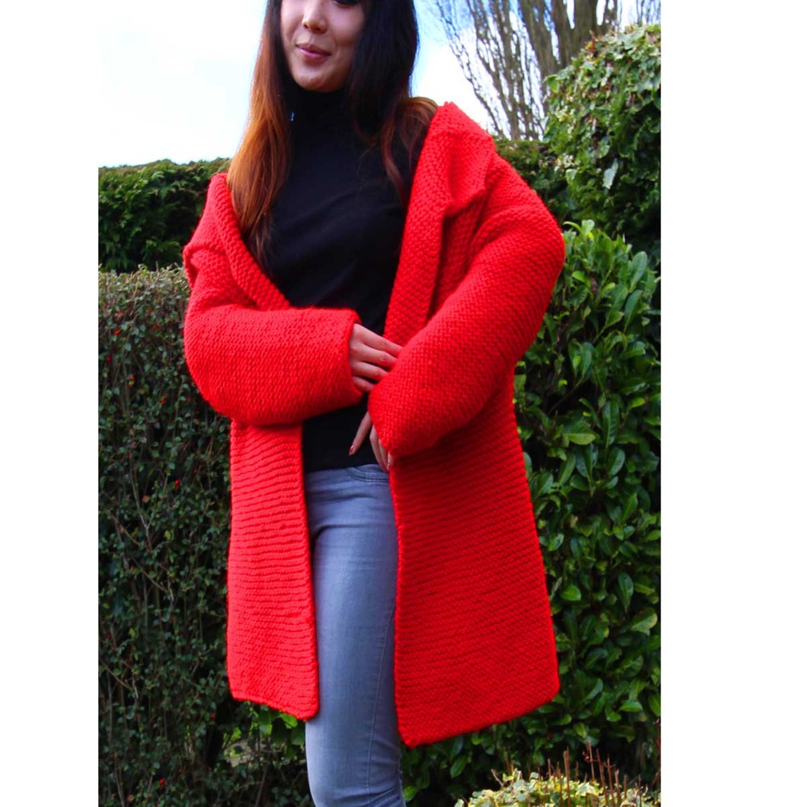 Vintage Red Jacket Hand Knitting Pattern - Etsy