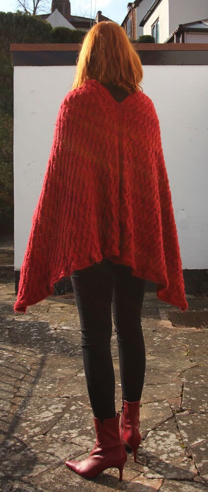 Marilyn Poncho Hand Knitting Pattern - Etsy