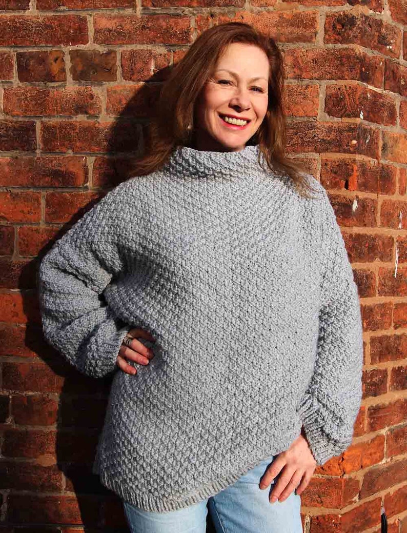 Jumbo Jumper Hand Knitting Pattern - Etsy UK