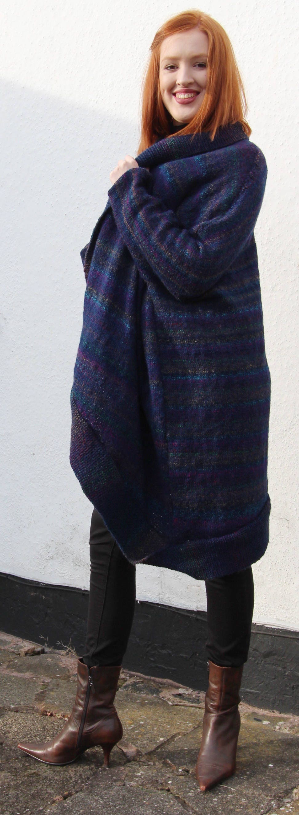 Indigo Coat Hand Knitting Pattern - Etsy