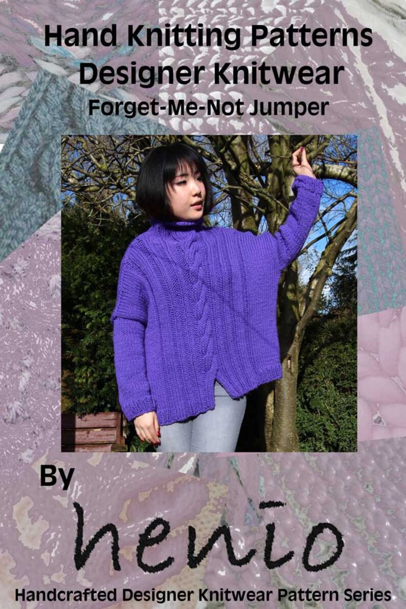 Forget-me-not Jumper Hand Knitting Pattern - Etsy UK