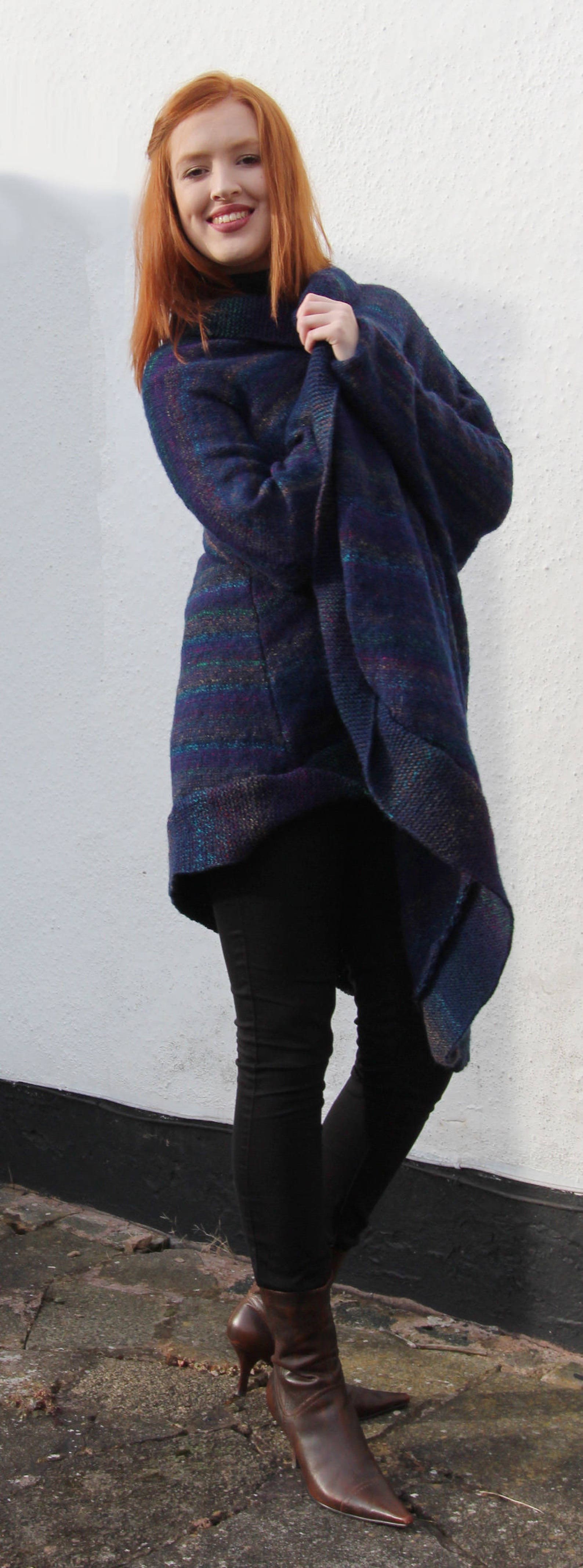 Indigo Coat Hand Knitting Pattern - Etsy