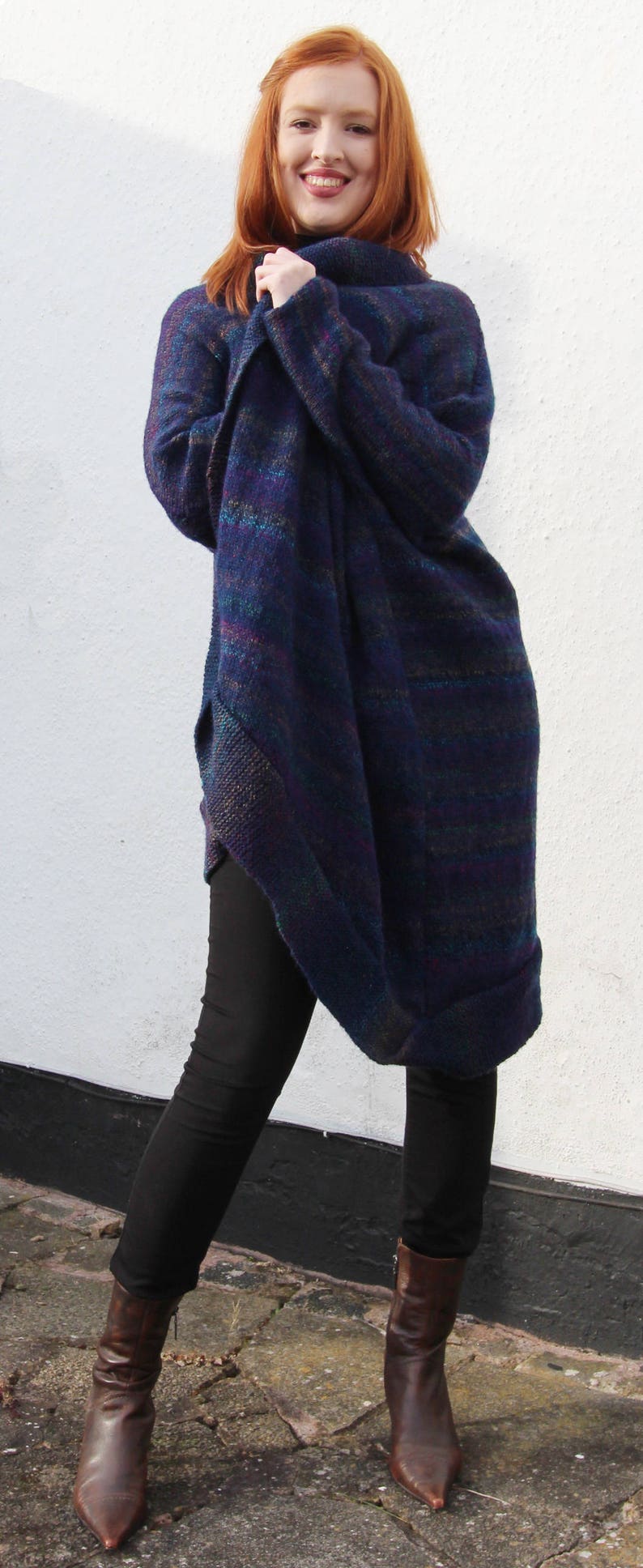 Indigo Coat Hand Knitting Pattern - Etsy