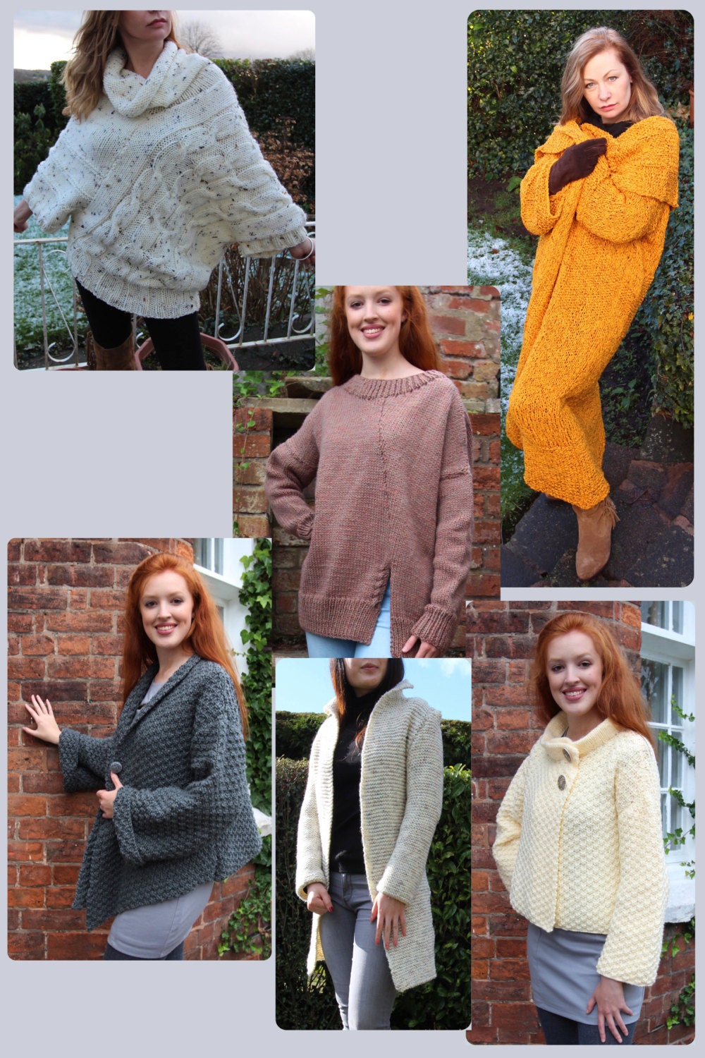 Hand Knitting Patterns: Designer Knitwear Winter Collection 1 - Etsy