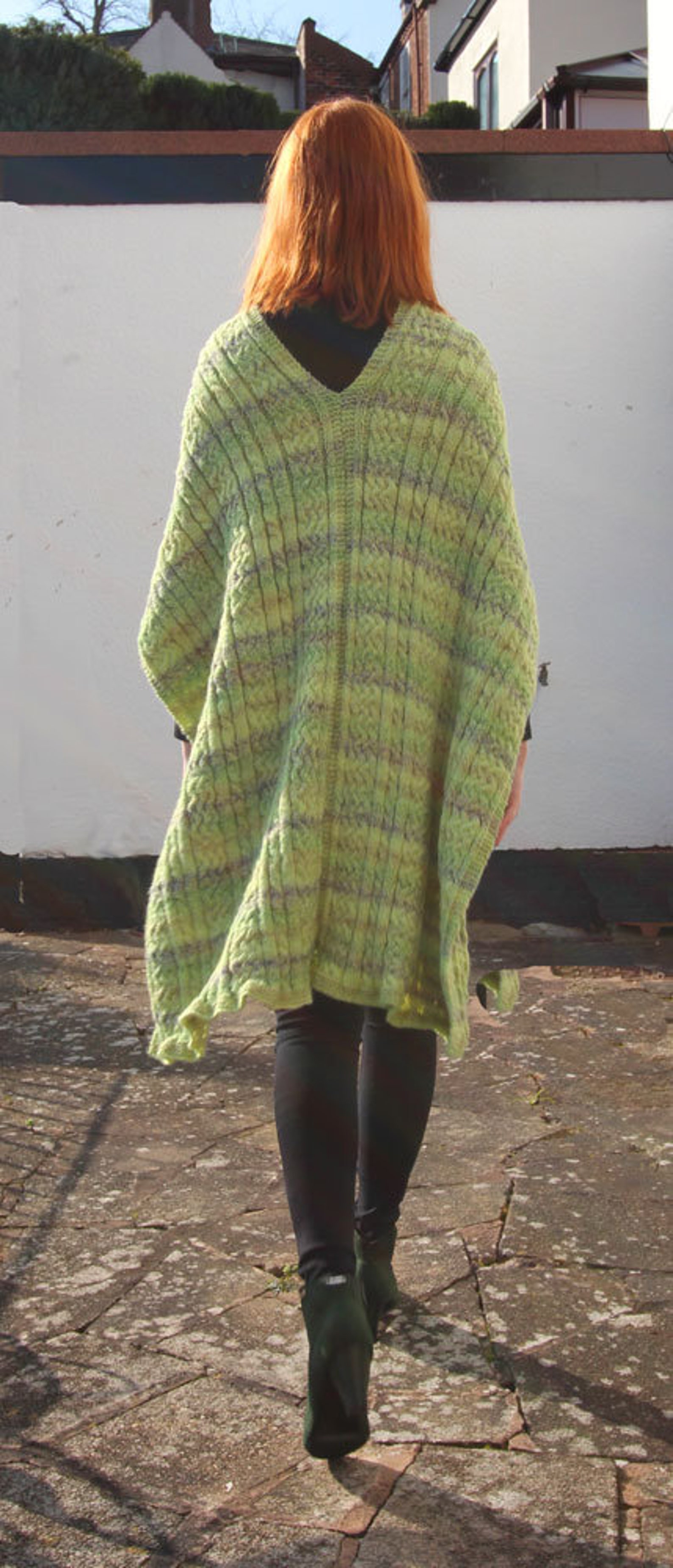 Springtime Poncho Hand Knitting Pattern - Etsy