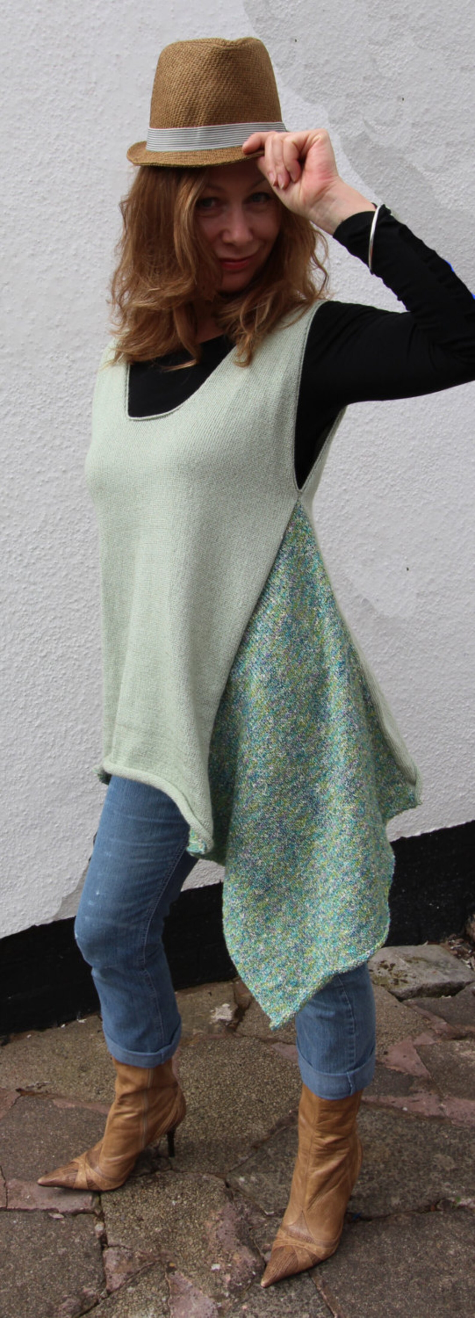 Cool Mint Smock Top Machine Knitting Pattern - Etsy