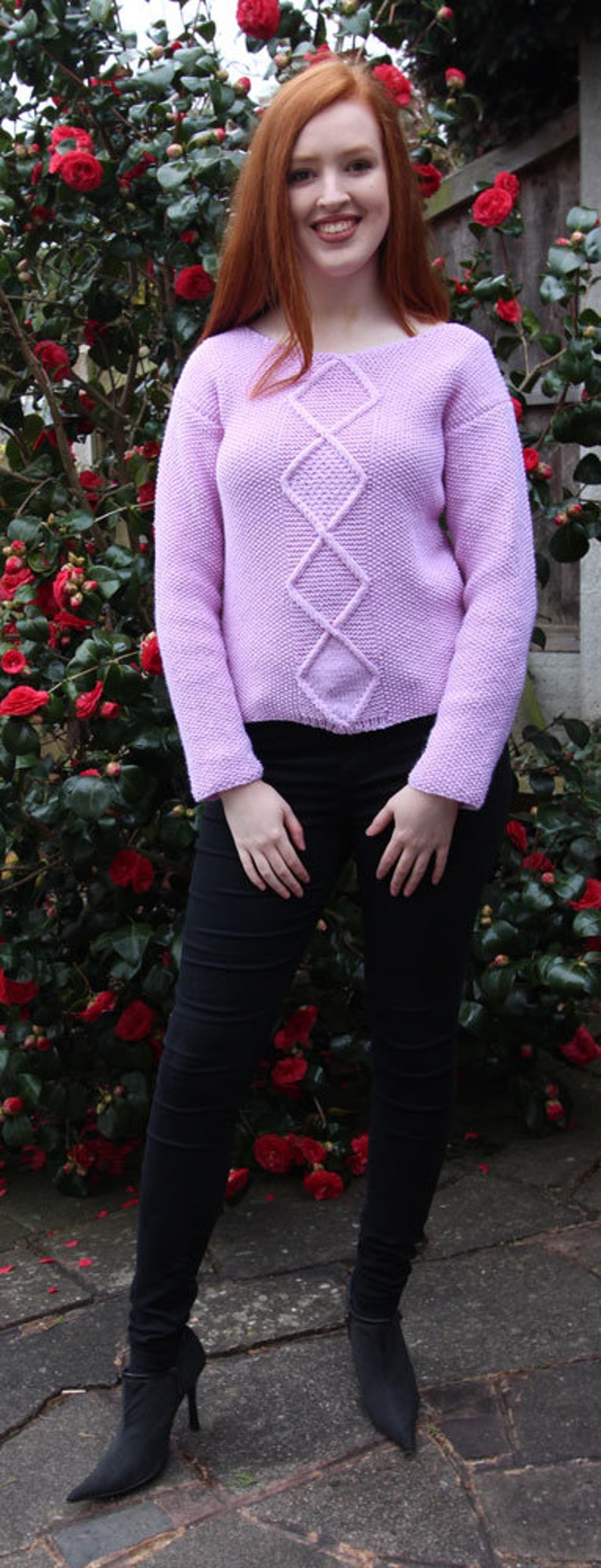 Diamond Sweater Hand Knitting Pattern - Etsy