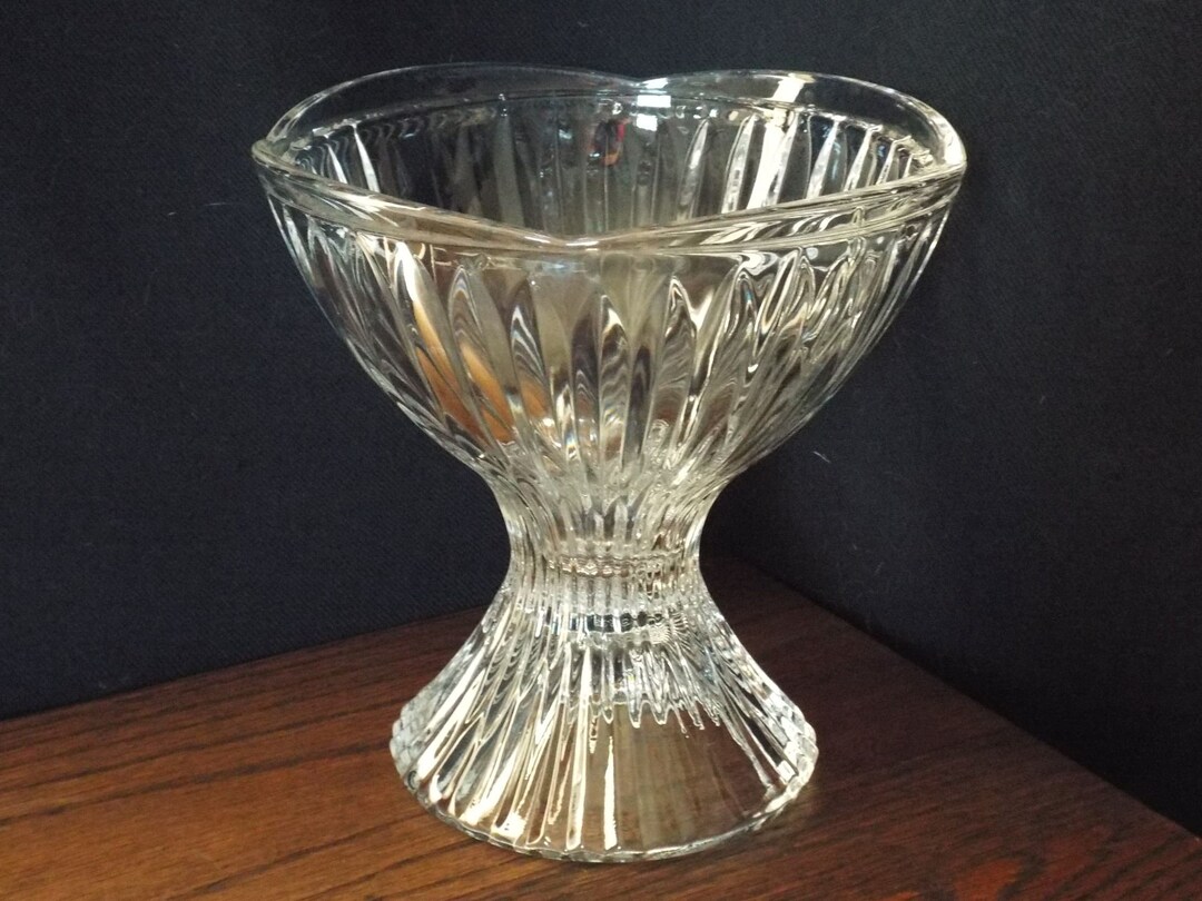 Vintage Aderia Glass Clear Pedestal Footed Compote A1GA1G3 - Etsy