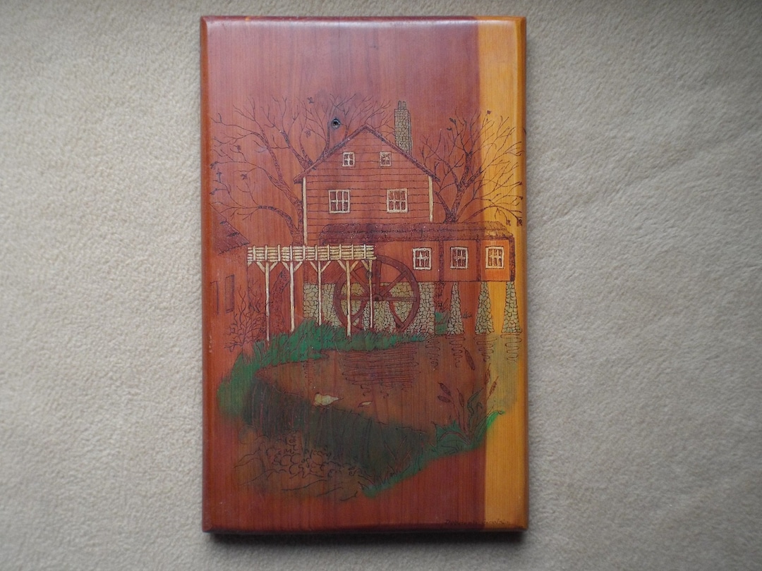 Hand Etched and Painted Wood Plaque by Deborah Goolsby - Etsy
