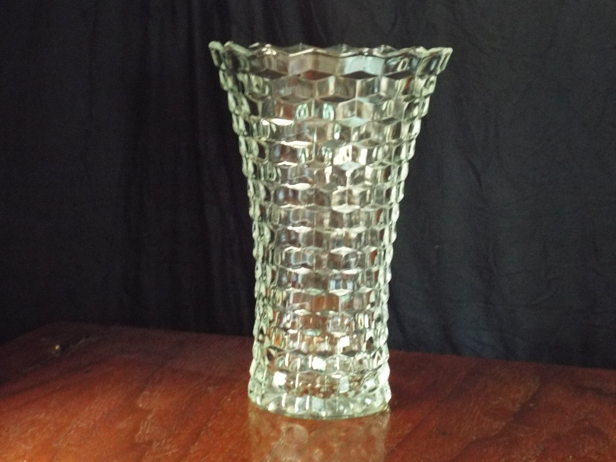 Glass Flower Bouquet Vase by Homco - Etsy