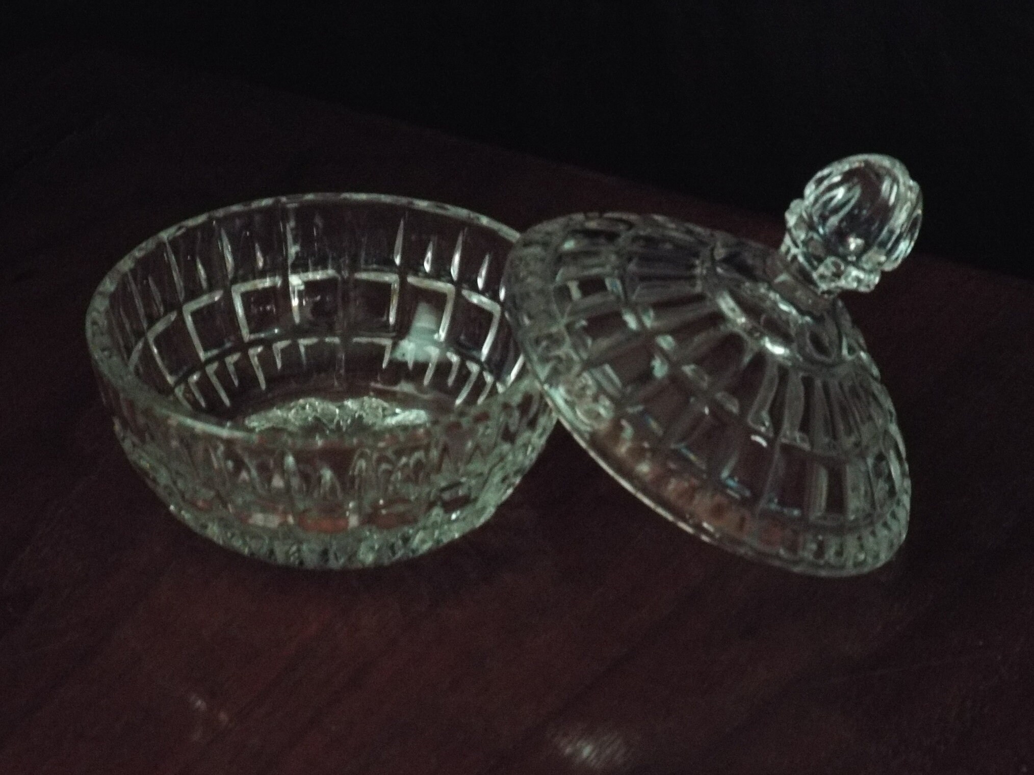 Vintage Lead Crystal Candy Dish with Lid Crystal Clear | Etsy