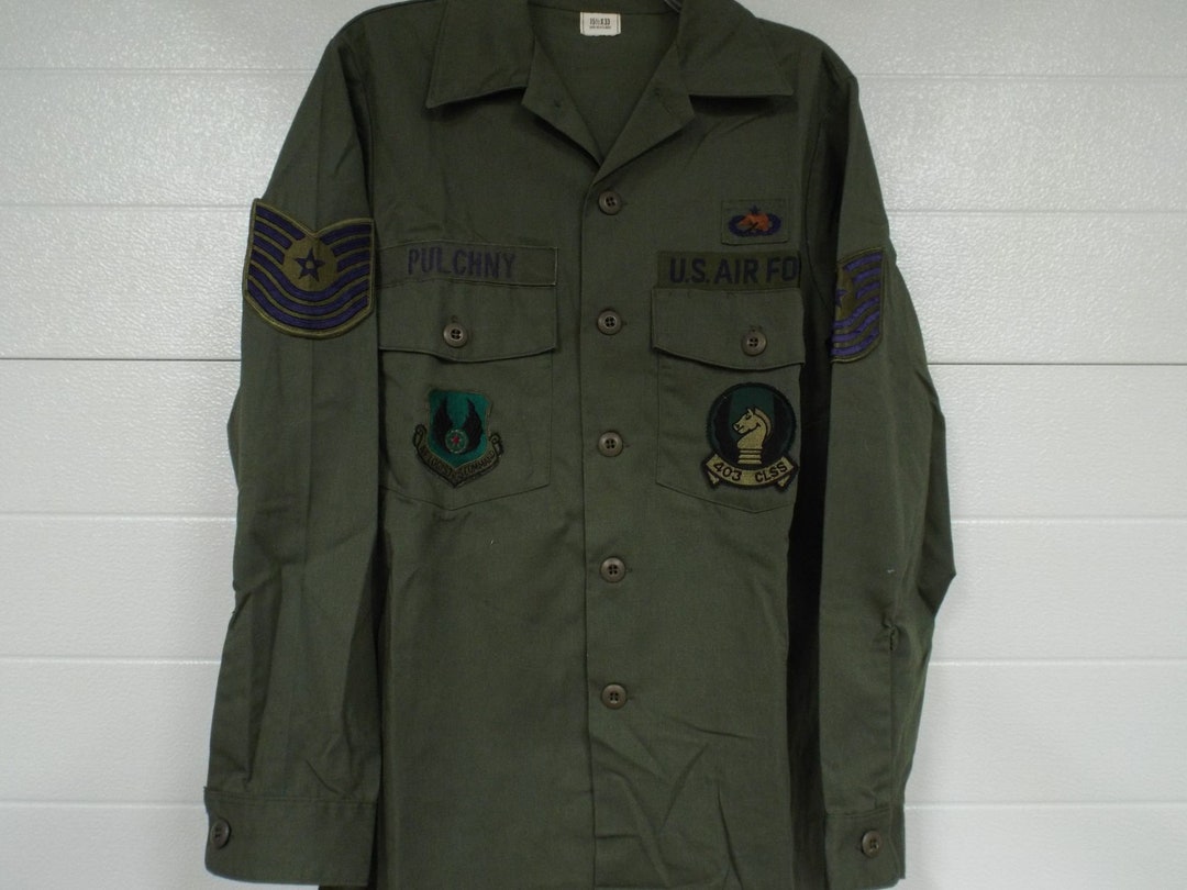 Vintage Green U.S. Air Force Fatigue Shirt - Etsy