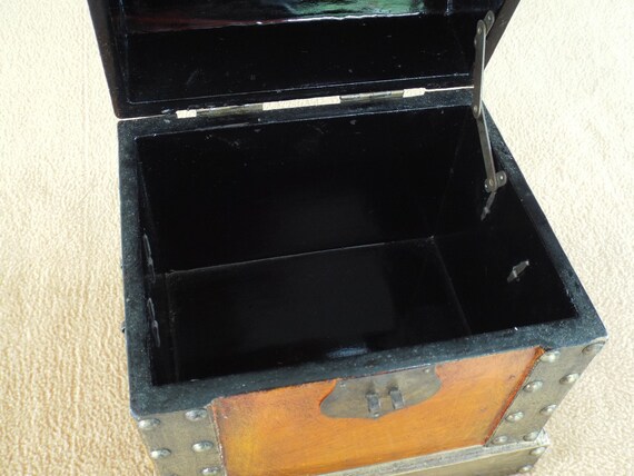 Painted Wood Storage Chest; Decorative Box; Jewelry B… - Gem