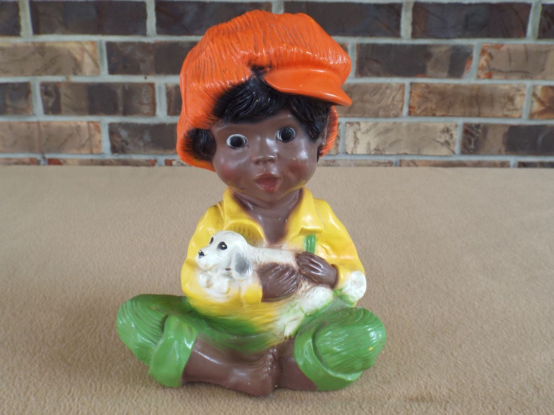 Antique Universal Statuary #293 Young Boy With Dog; Antique Resin ...