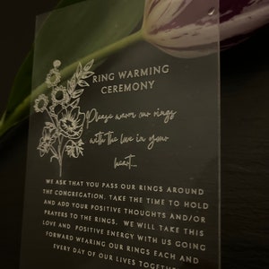 Rings Warming Ceremony Wedding Vows Wedding Memorial Ritual Vows - Etsy