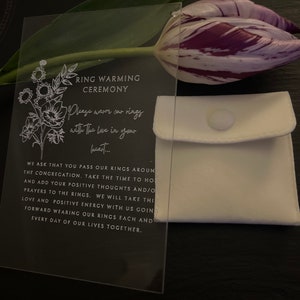 Rings Warming Ceremony Wedding Vows Wedding Memorial Ritual Vows - Etsy