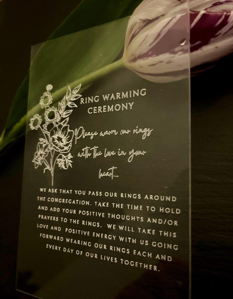 Rings Warming Ceremony Wedding Vows - Wedding Memorial Ritual Vows - Etsy