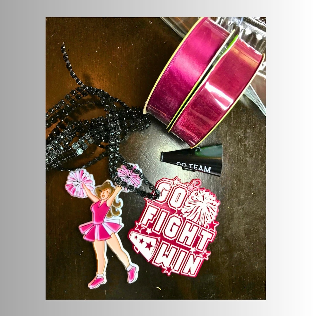 Burgundy Homecoming Mum Cheer Trinket Set. Homecoming Mum Supplies - Etsy