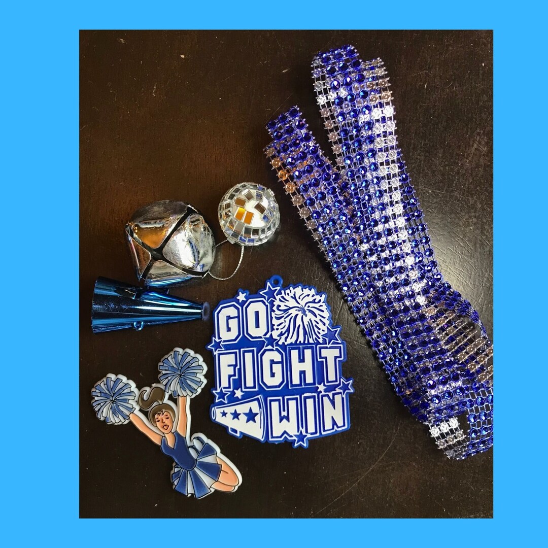 Royal Blue Homecoming Mum Cheer Trinket Set. Homecoming Mum Supplies - Etsy