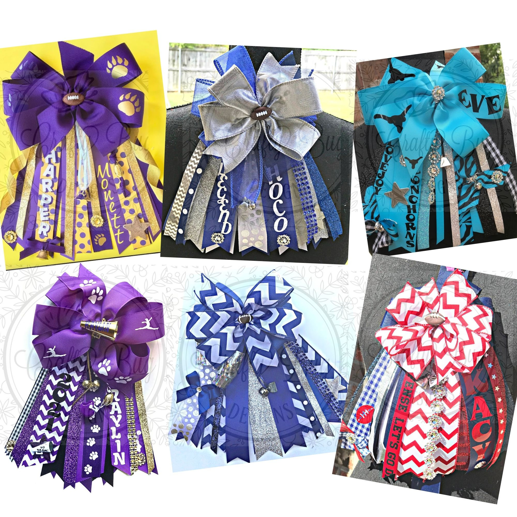 HAIR BOW Mum. Custom Homecoming Mum Hair Bow. - Etsy