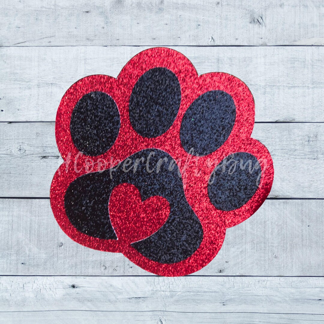 Heart Paw Print Cutouts Pre-made; Ready to Ship! NOT a Custom Order ...