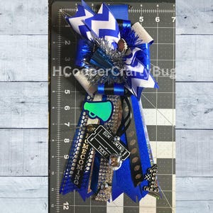 Blue Pre-made Tiny Mum; Backpack Mum; Mini Homecoming Mum; Mom Mum ...
