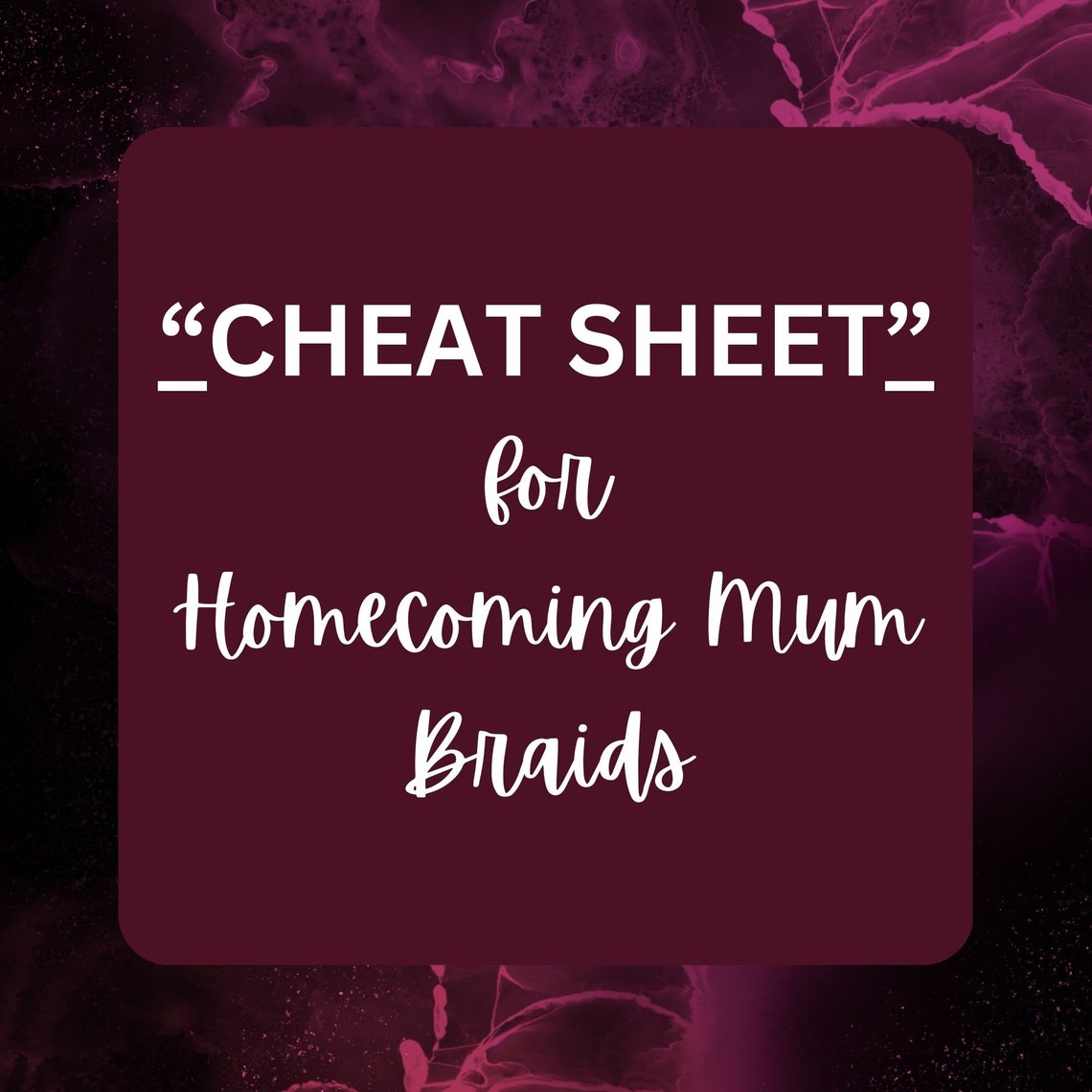 Homecoming Mum Braid Cheat Sheet With Ribbon Sizes and Tips; This is a ...