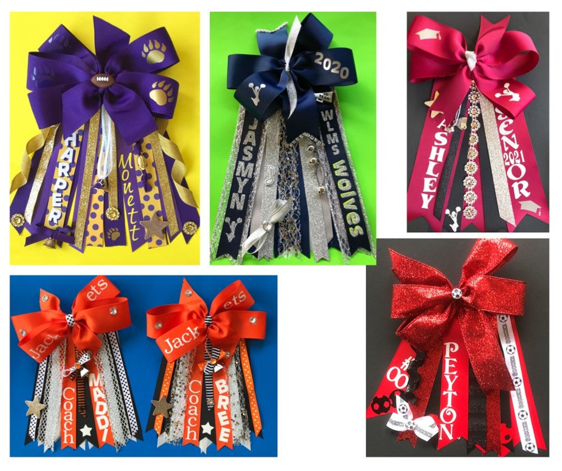 HAIR BOW Mum. Custom Homecoming mum hair bow. Pinwheel hair | Etsy