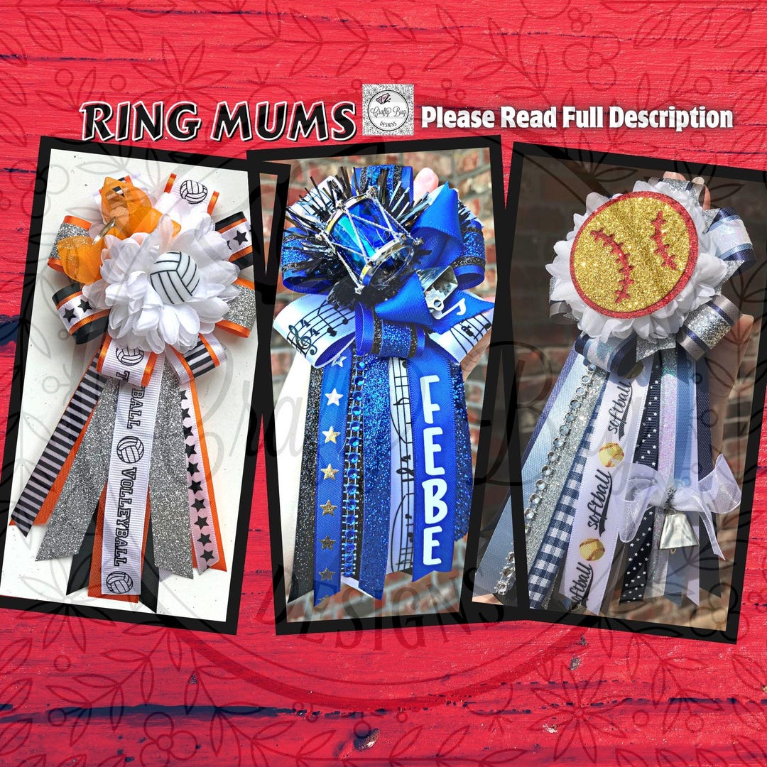 Homecoming Ring Mum; Custom Finger Mum. Graduation Mum; Homecoming Mum ...