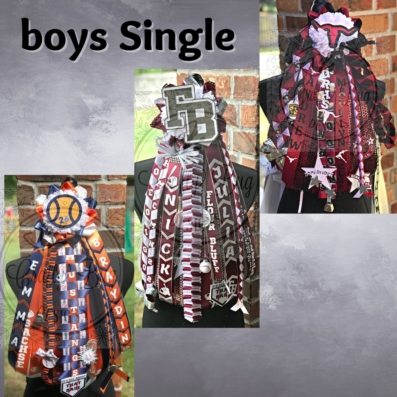 Custom Full Size Garter Mum Homecoming Mum Garter SENIOR - Etsy