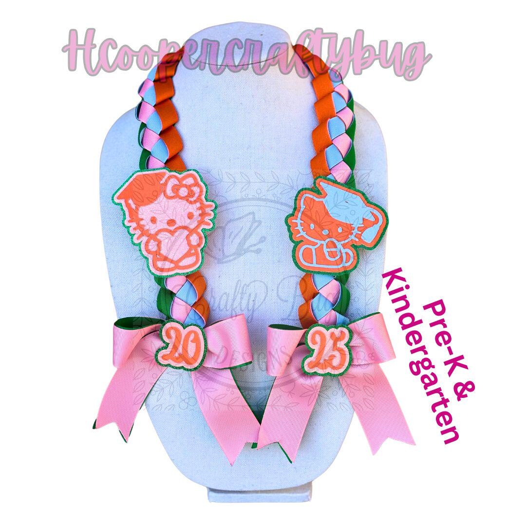 2025 Graduation Lei; Hello Kitty Pre-k Graduation Lei; Kindergarten ...