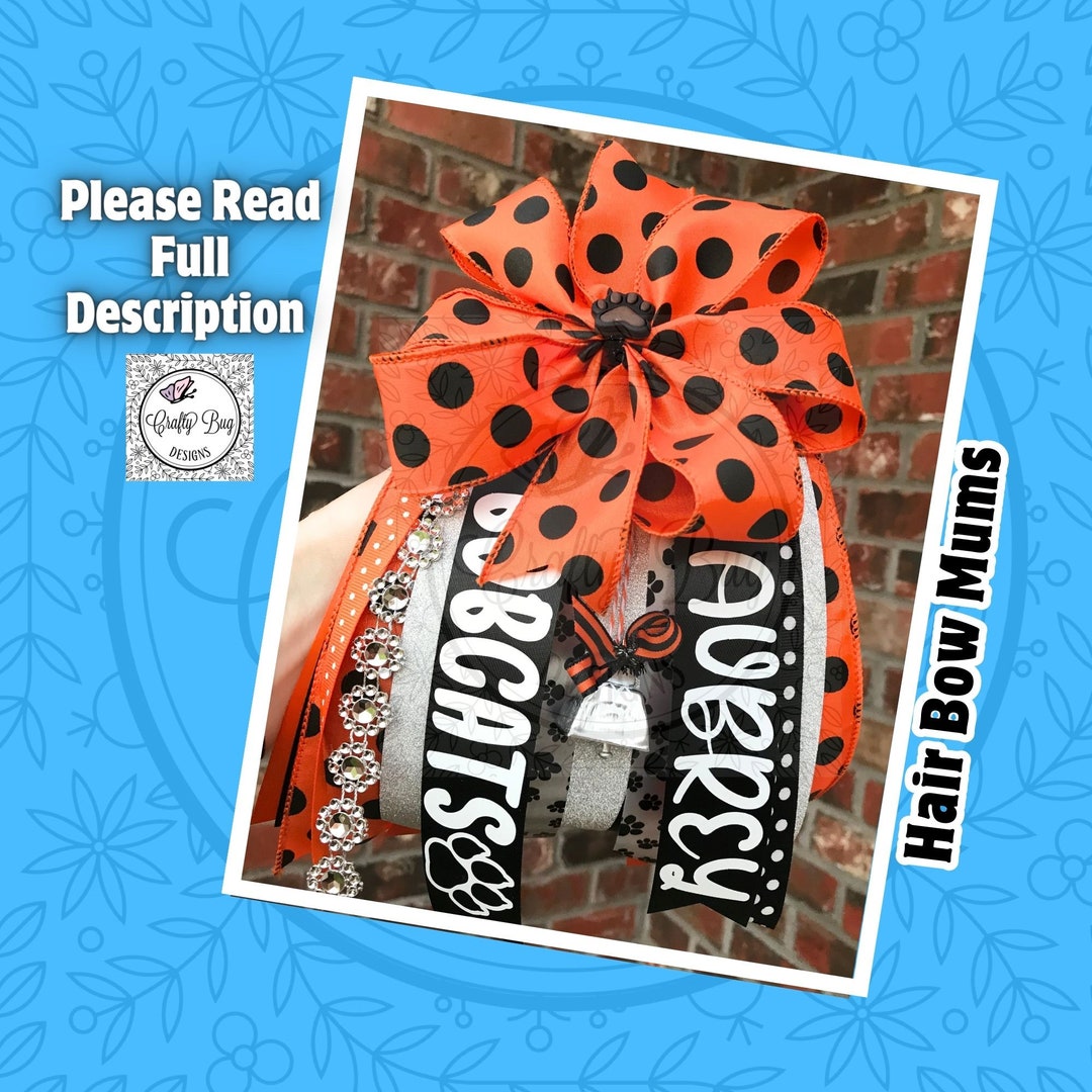HAIR BOW Mum. Custom Homecoming Mum Hair Bow. - Etsy
