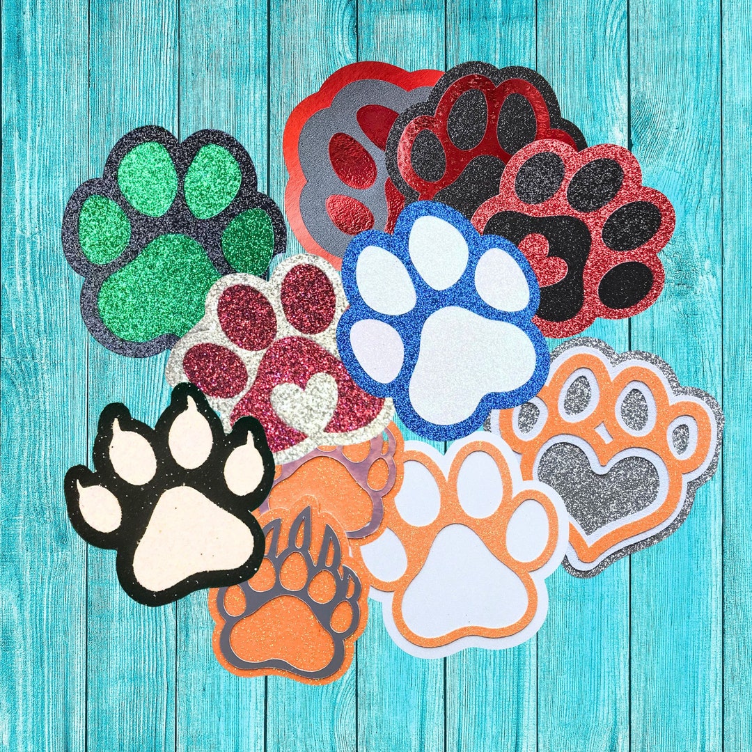 Paw Print Cutouts 2 Pack! ; Homecoming Mum Paw Print Custom Cutouts ...