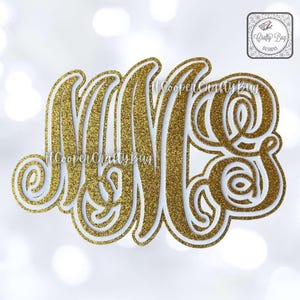 Custom ORDER Monogram Cutout; Homecoming Mum Supplies; Glitter or ...