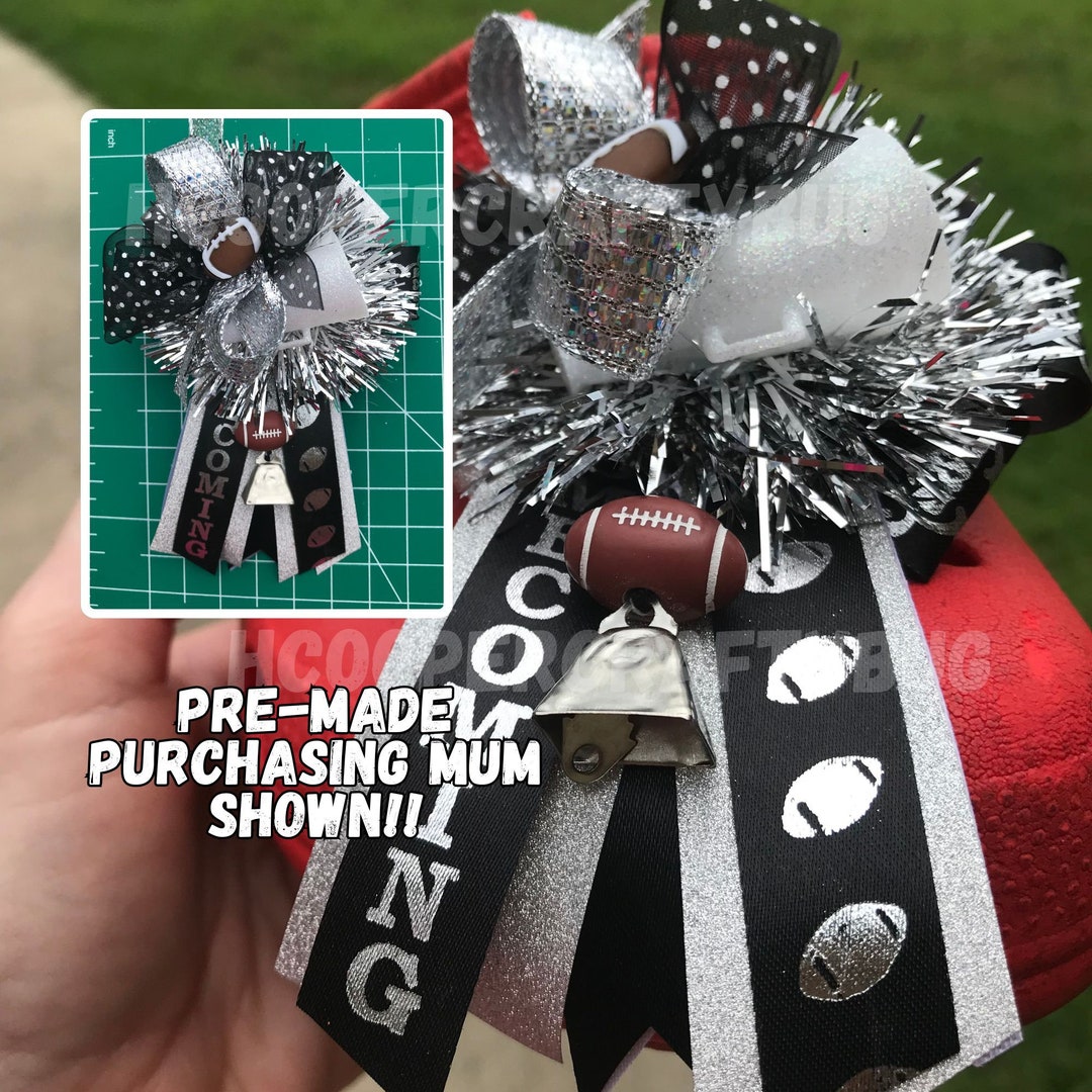 Pre-made Croc Mum! Shoe Mum; Silver, Black and White Homecoming Mum ...