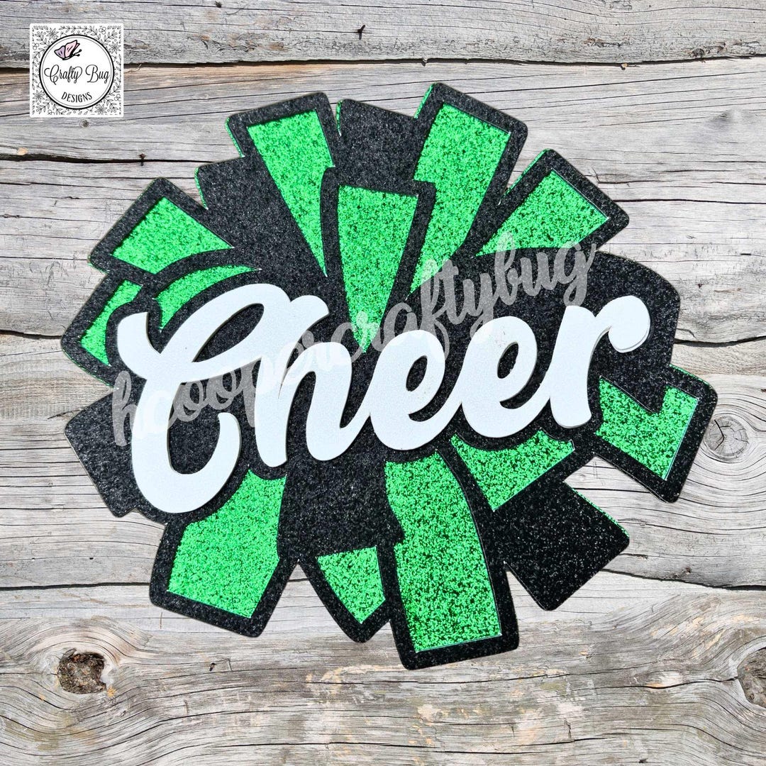 Cheer Pom Pom Custom Cutout; Homecoming Mum Cutout/ Die Cut; Homecoming ...