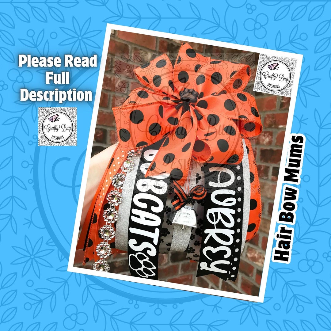 HAIR BOW Mum. Custom Homecoming Mum Hair Bow. - Etsy