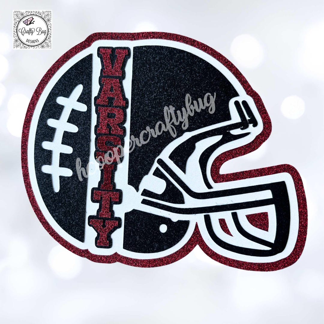 Senior or Varsity Football Helmet Homecoming Cutout; Football and ...