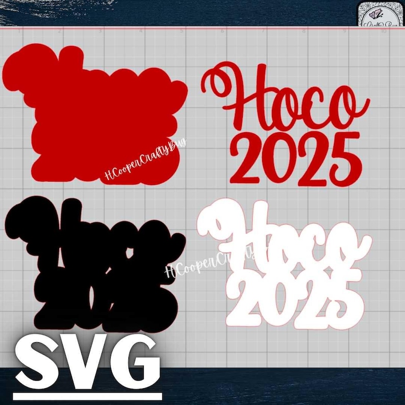 Instant Download Hoco 2025 SVG for Homecoming Mum Cutouts; Digital ...