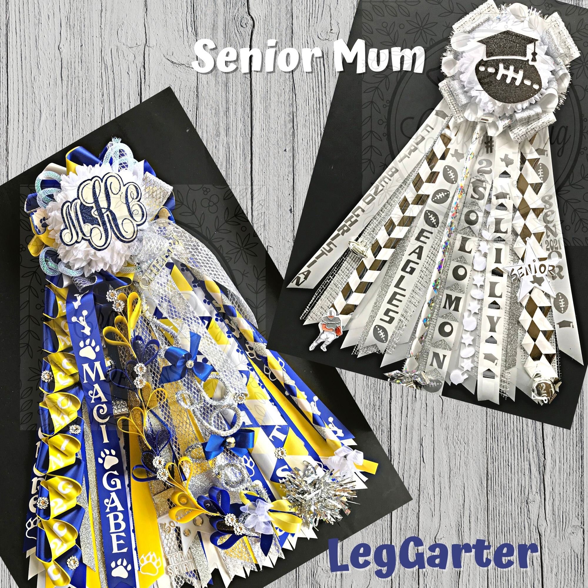 Custom Full Size Garter Mum Homecoming Mum Garter SENIOR - Etsy