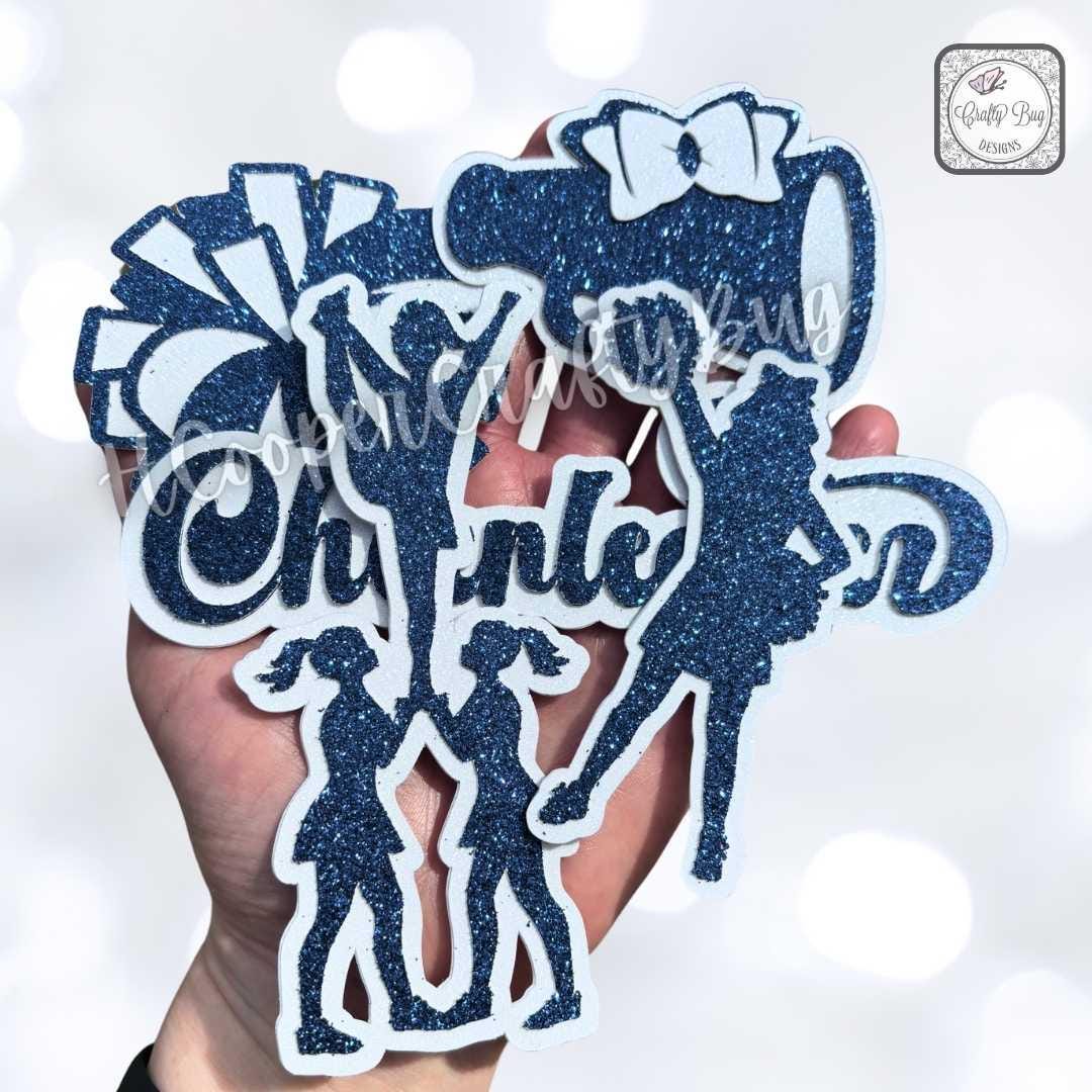Set of 5 Cheerleading Cutouts; Homecoming Mum Cheer Cutouts; Cheer Die ...